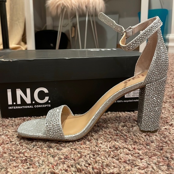 INC International Concepts | Shoes | Silver Sparkly Heels | Poshmark